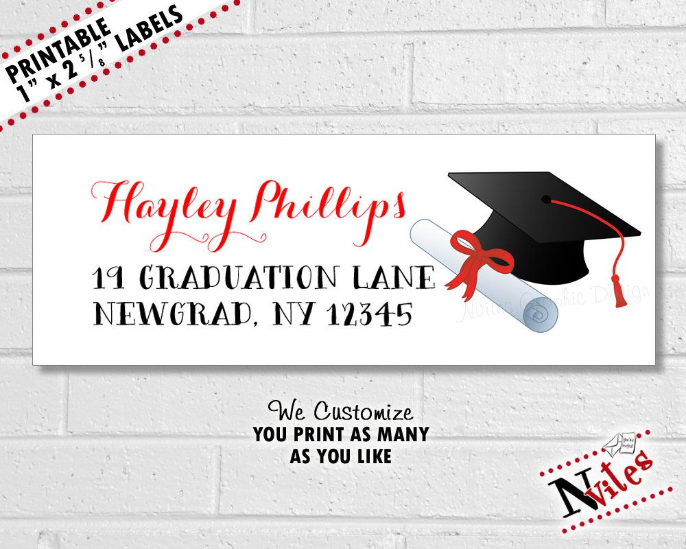 Printable Graduation Address Labels Template Free FREE Printable Online