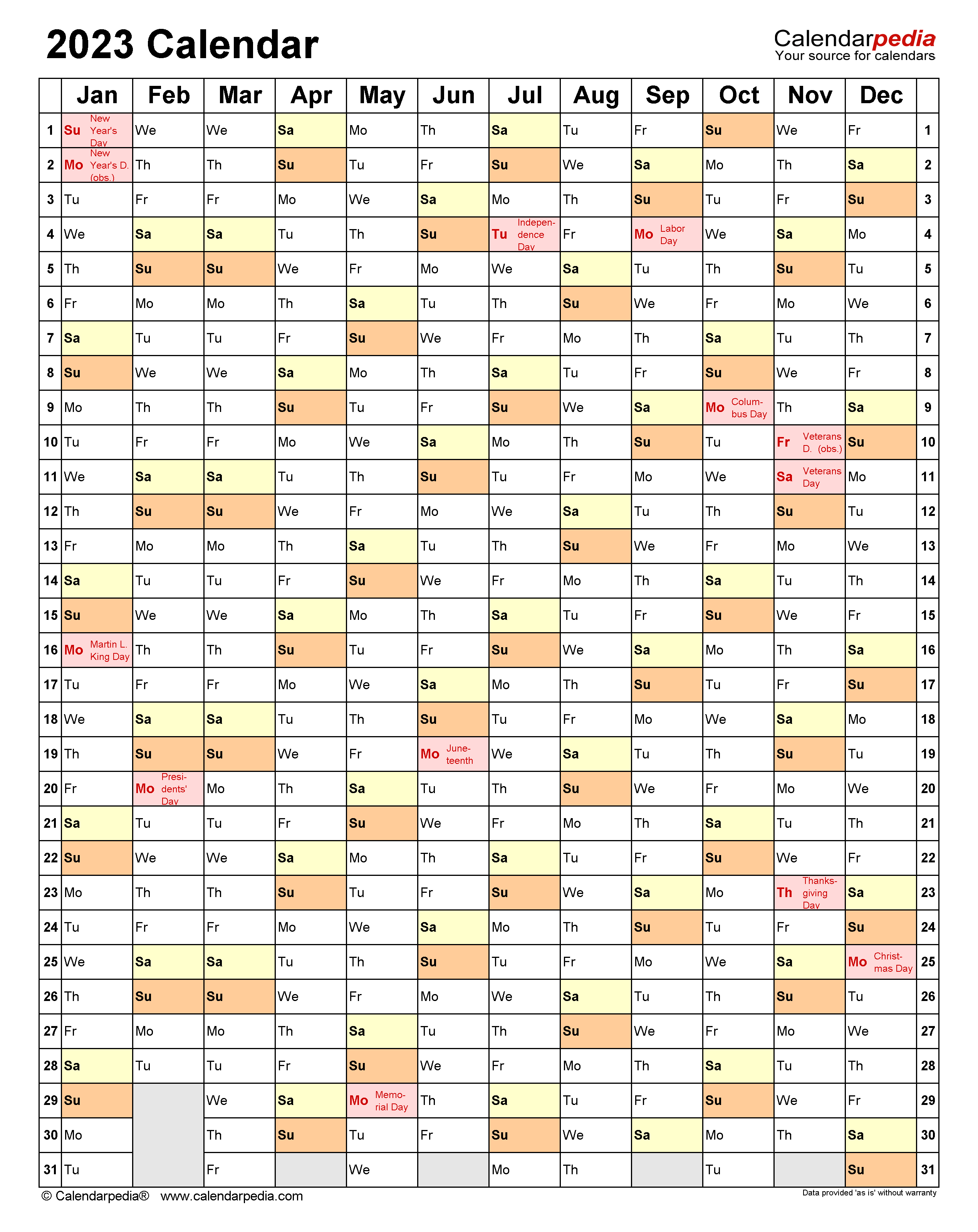 Calendar 2023 Printable Free FREE Printable Online